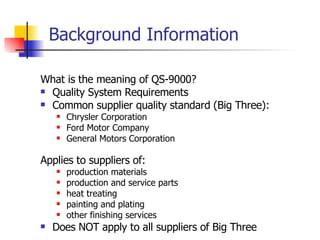 Qs 9000 | PPT | Business Administration | Business