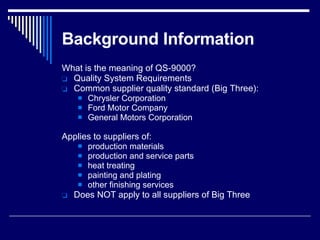 Qs 9000 Training Slides | PPT