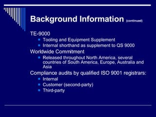 Qs 9000 Training Slides | PPT