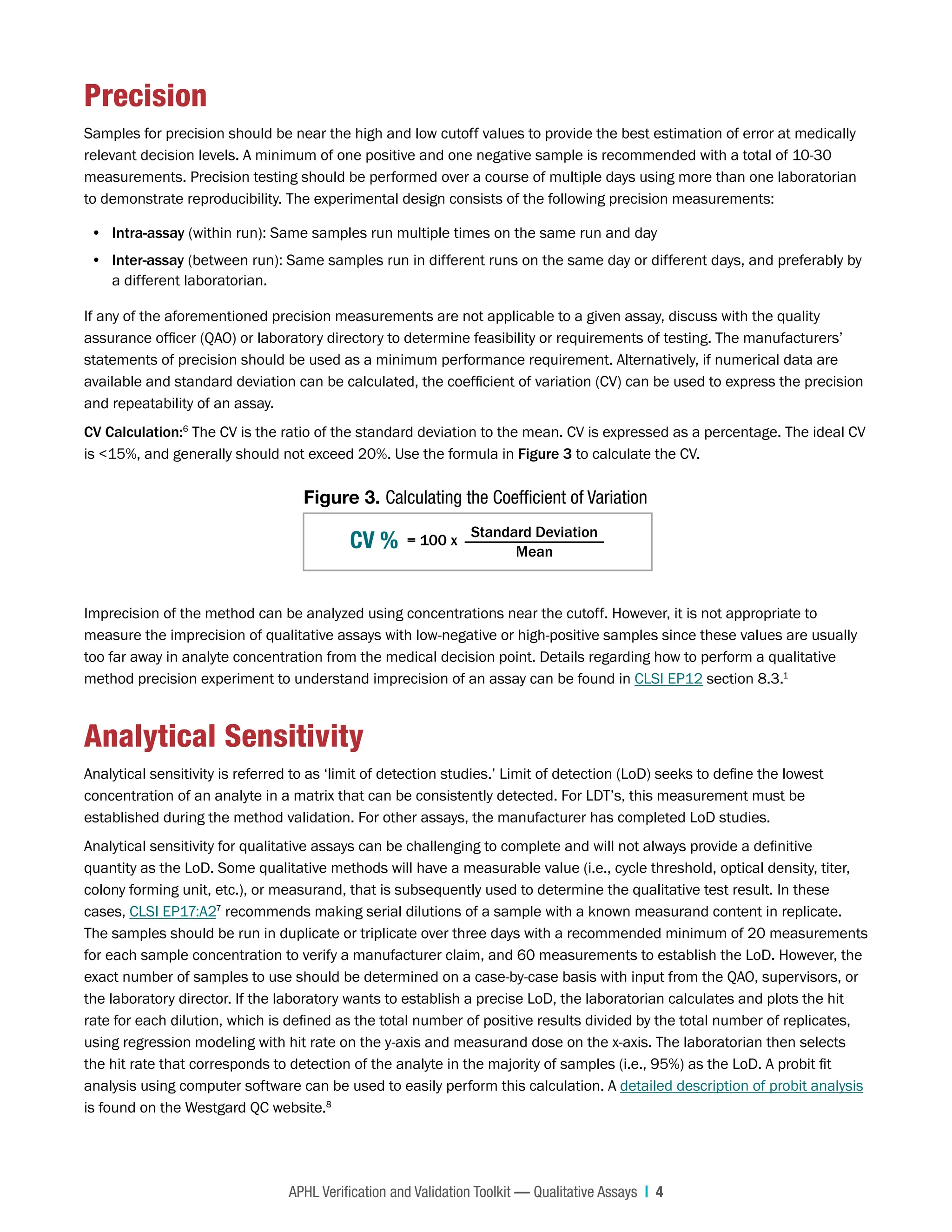 VERIFICATION AND VALIDATION TOOLKIT Determining Performance Characteristics of Qualitative ...