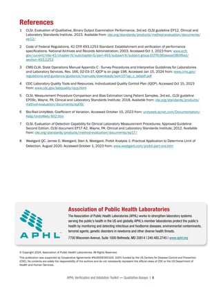 VERIFICATION AND VALIDATION TOOLKIT Determining Performance ...