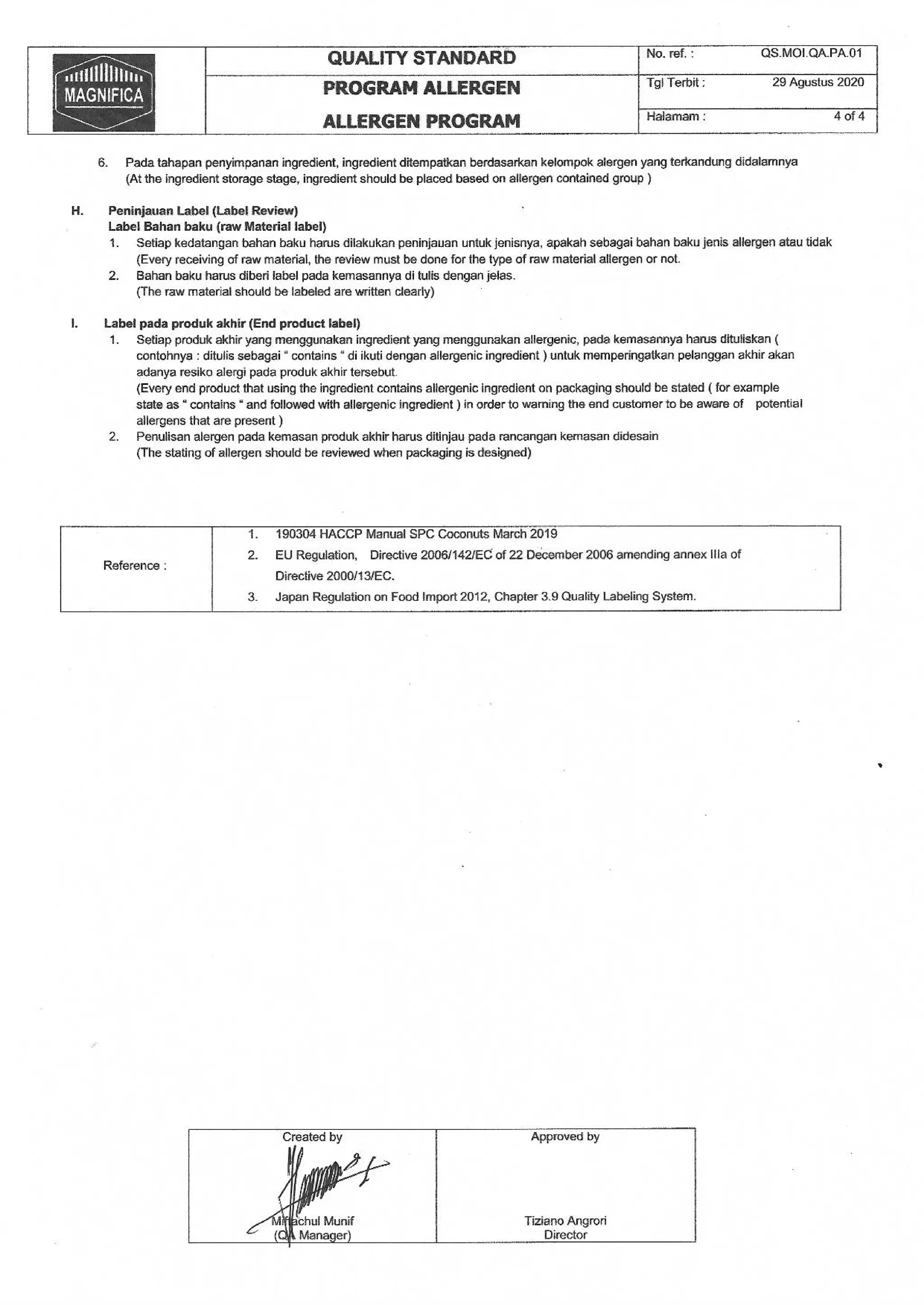 Alergen program | PDF