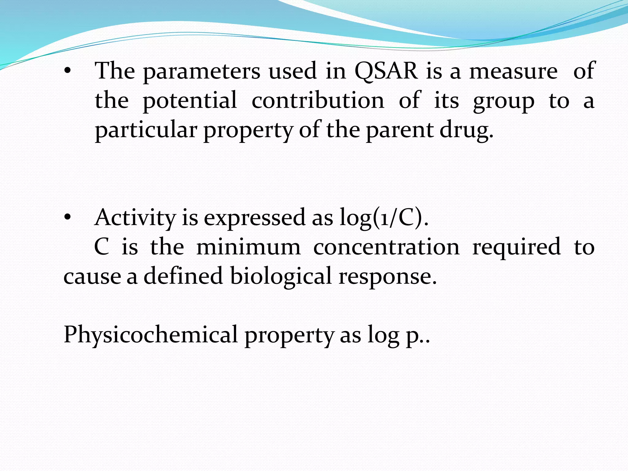 Qsar | PPTX | Chemistry | Science