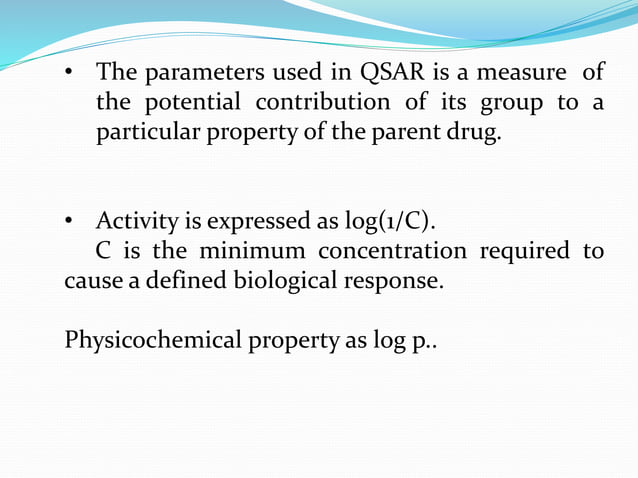 Qsar | PPTX | Chemistry | Science