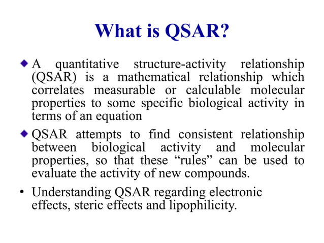 QSAR | PPTX