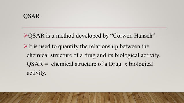 QSAR | PPTX | Chemistry | Science