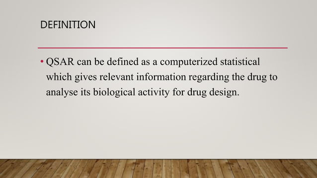 QSAR | PPTX | Chemistry | Science