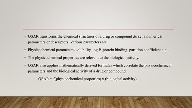 QSAR | PPTX | Chemistry | Science