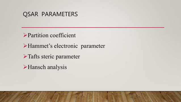 QSAR | PPTX | Chemistry | Science