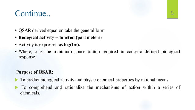QSAR.pptx | Chemistry | Science