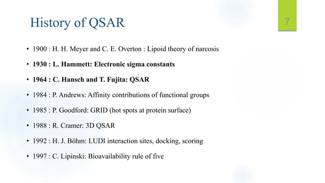 QSAR.pptx | Chemistry | Science