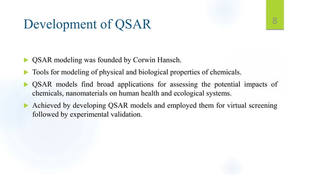 QSAR.pptx | Chemistry | Science