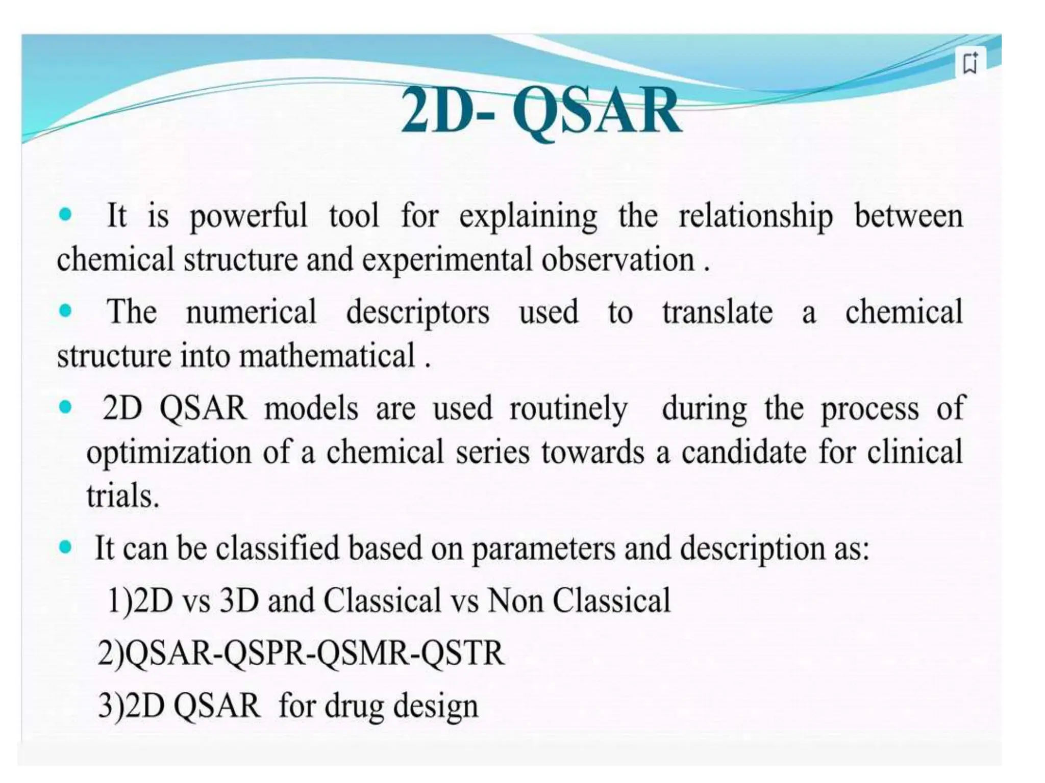 QSAR and SAR STUDY CADD M.PHARM CHEMISTRY.pptx