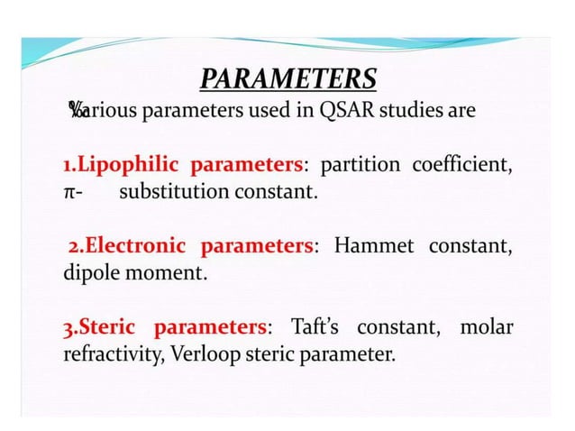 QSAR and SAR STUDY CADD M.PHARM CHEMISTRY.pptx | Pharmaceutical ...