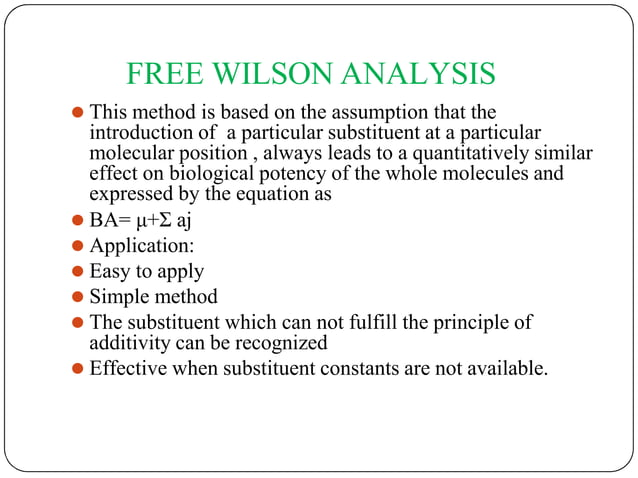 Quantitative Structure Activity Relationship Ppt