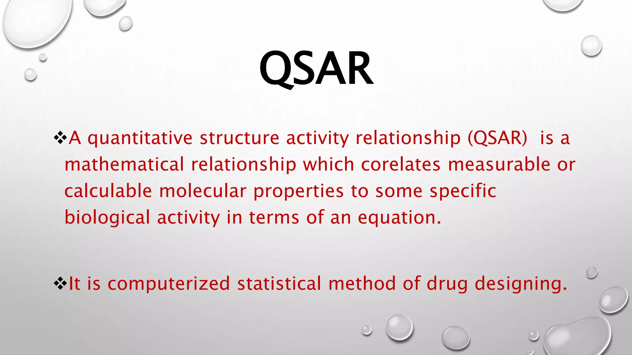 QSAR presentation | PPT