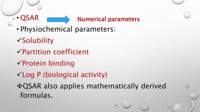 QSAR presentation | PPT