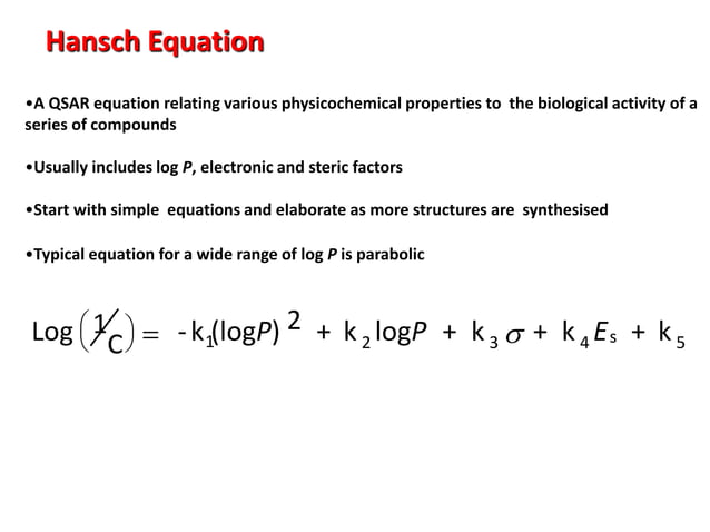 QSAR (Quantitative Structural Activity Relationship) | PPT
