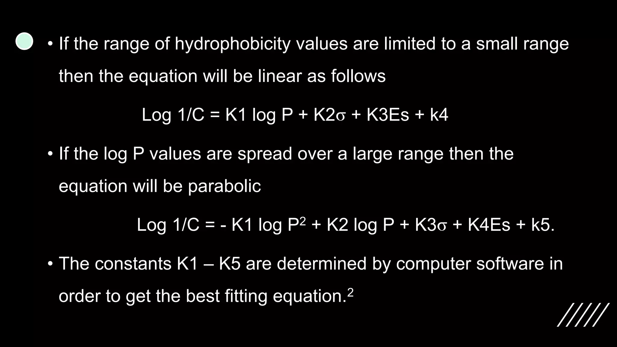 QSAR applications: Hansch analysis and Free Wilson analysis, CADD | PPTX