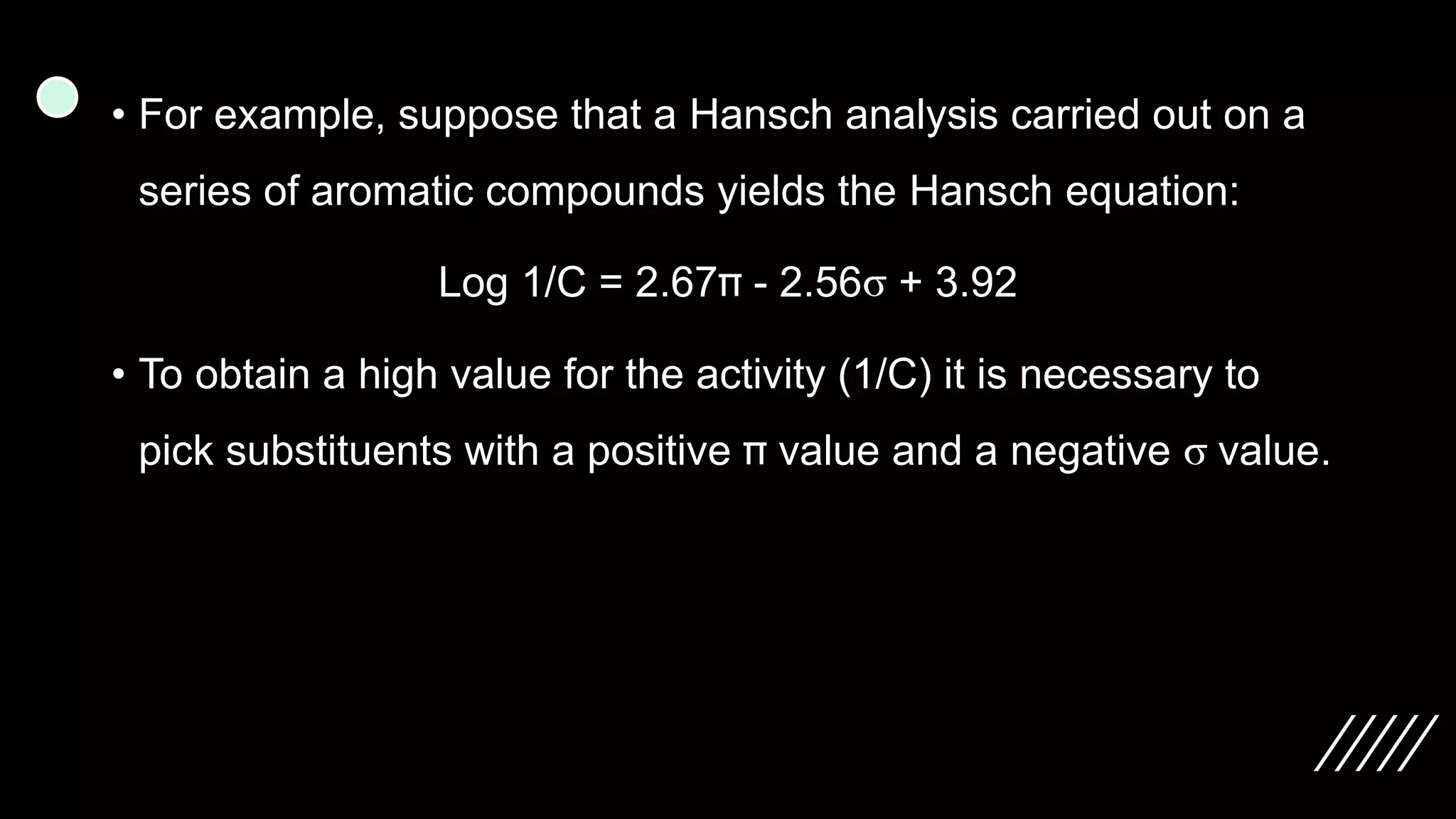 QSAR applications: Hansch analysis and Free Wilson analysis, CADD | PPTX