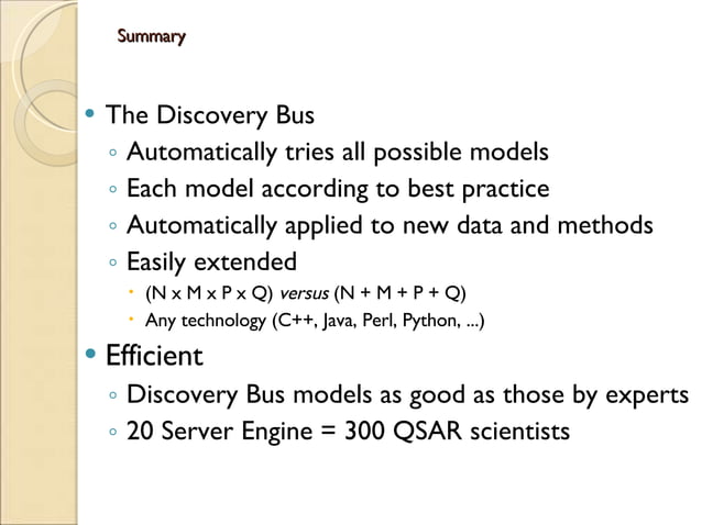 Discovery Bus: UK QSAR meeting at GSK | PPT