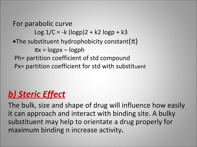 Qsar by hansch analysis | PPT | Chemistry | Science