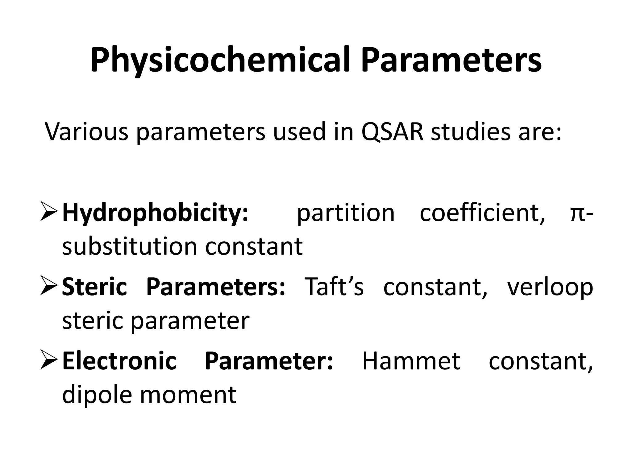 Qsar parameter | PPTX