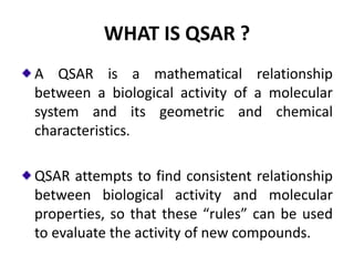 Qsar parameter | PPTX