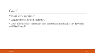 Qsar parameters by ranjeeth k | PPTX