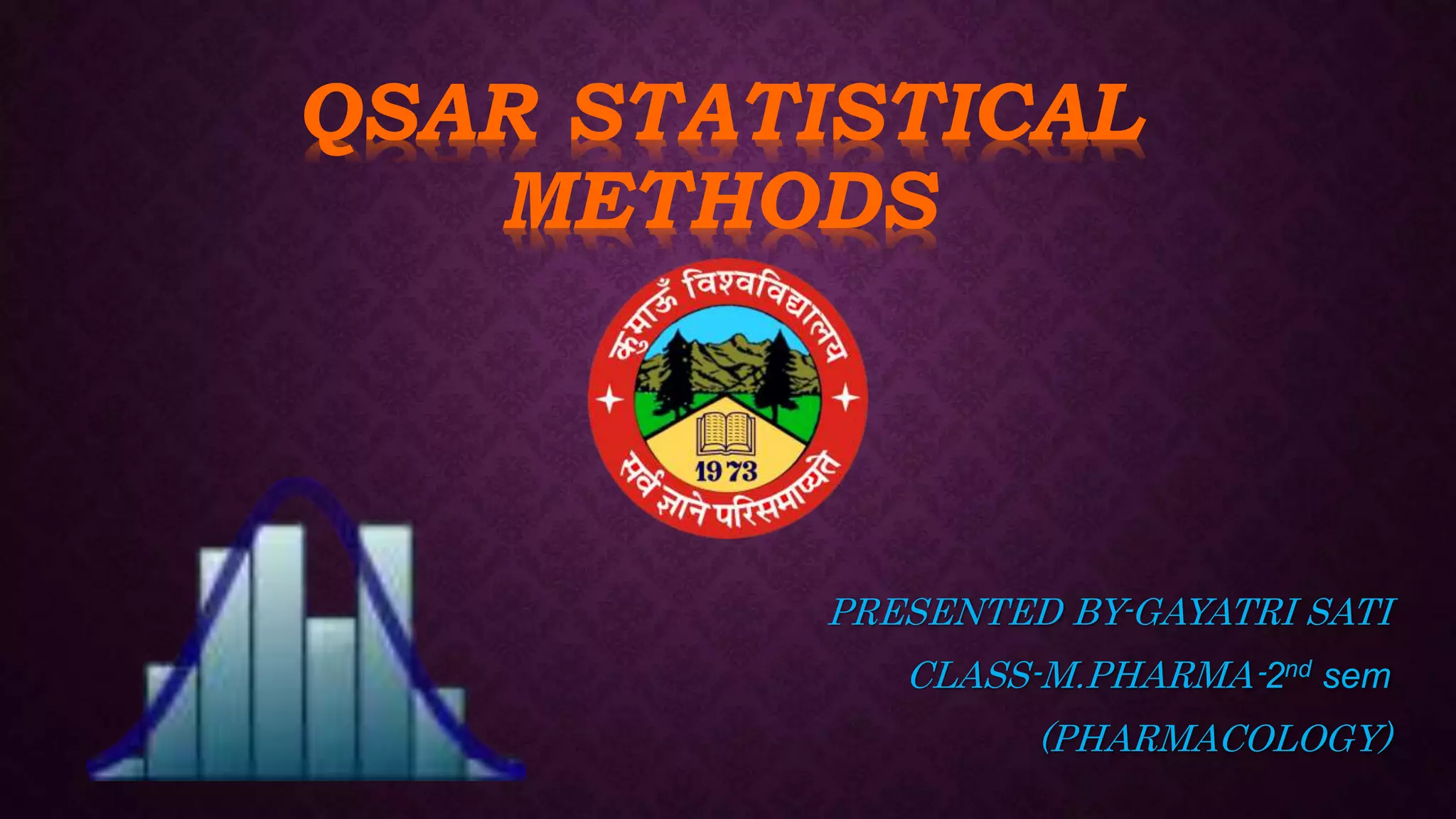 QSAR statistical methods for drug discovery(pharmacology m.pharm2nd sem ...