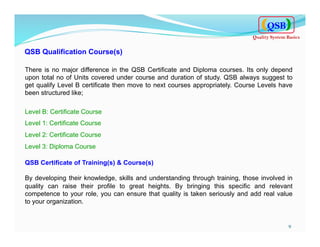 QSB Quality Institute introduction organizational excellence | PDF