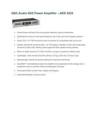 QSC Audio | DOCX