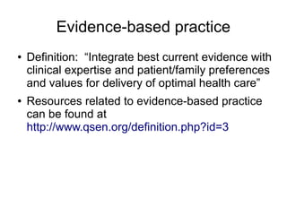 QSEN: It's not just for nursing school | ODP