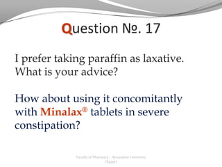 Qs from 14 to 19 constipation | PPTX