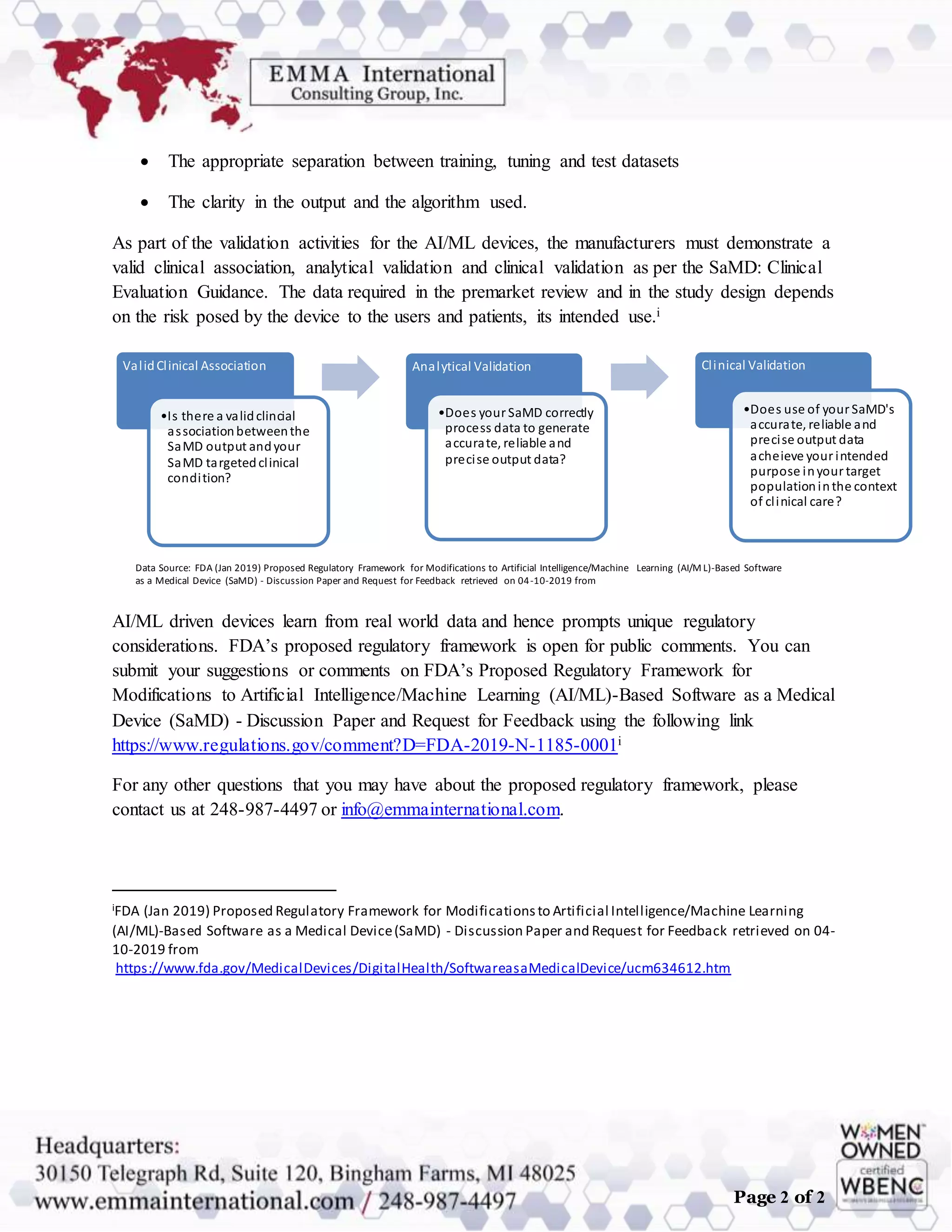 Quality Systems and Good Machine Learning Practices | DOCX