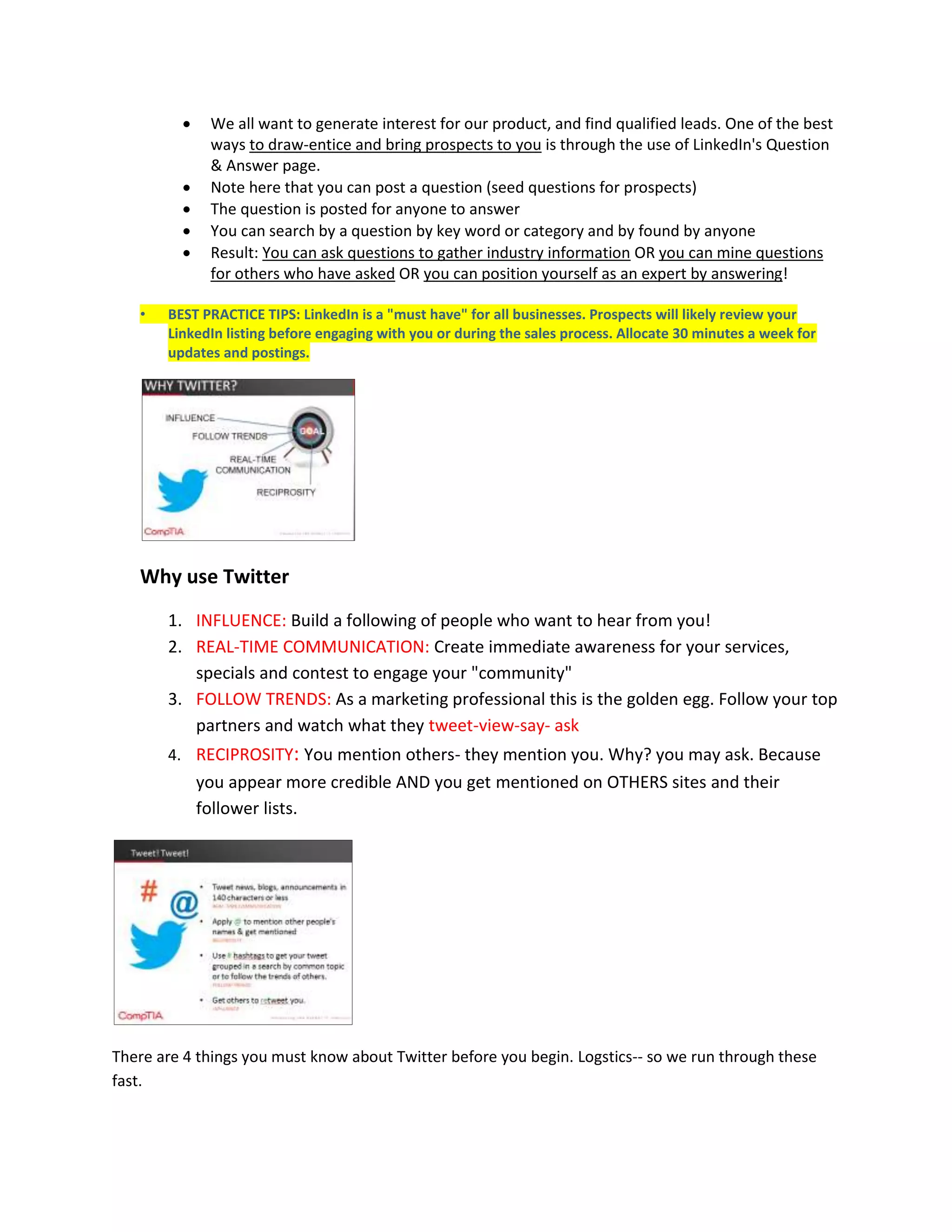 Varnex Social Media Instructor notes | PDF