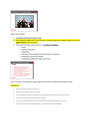 Varnex Social Media Instructor notes | PDF