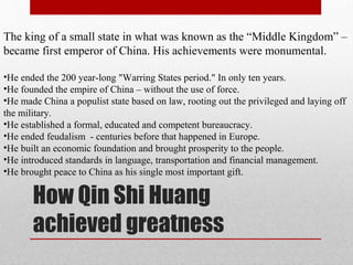 The First Emperor of China: Fiction & Fact | PPT