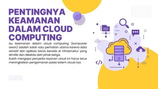 Nilai Bisnis Komputasi Awan (Cloud Computing) | PPT