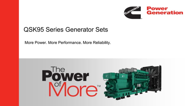 Qsk95 genset overview | PPTX | Auto Type | Automotive