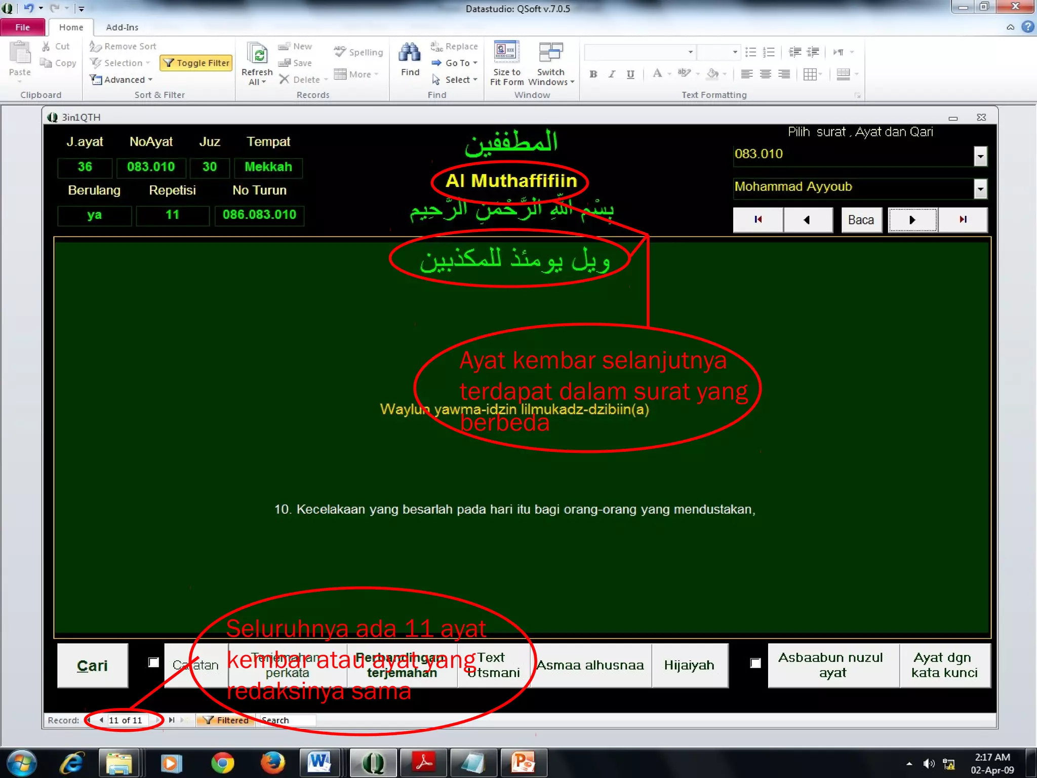 Qsoft teknik mencari ayat kembar | PPT