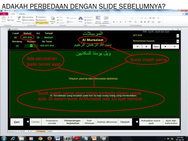 Qsoft teknik mencari ayat kembar | PPT