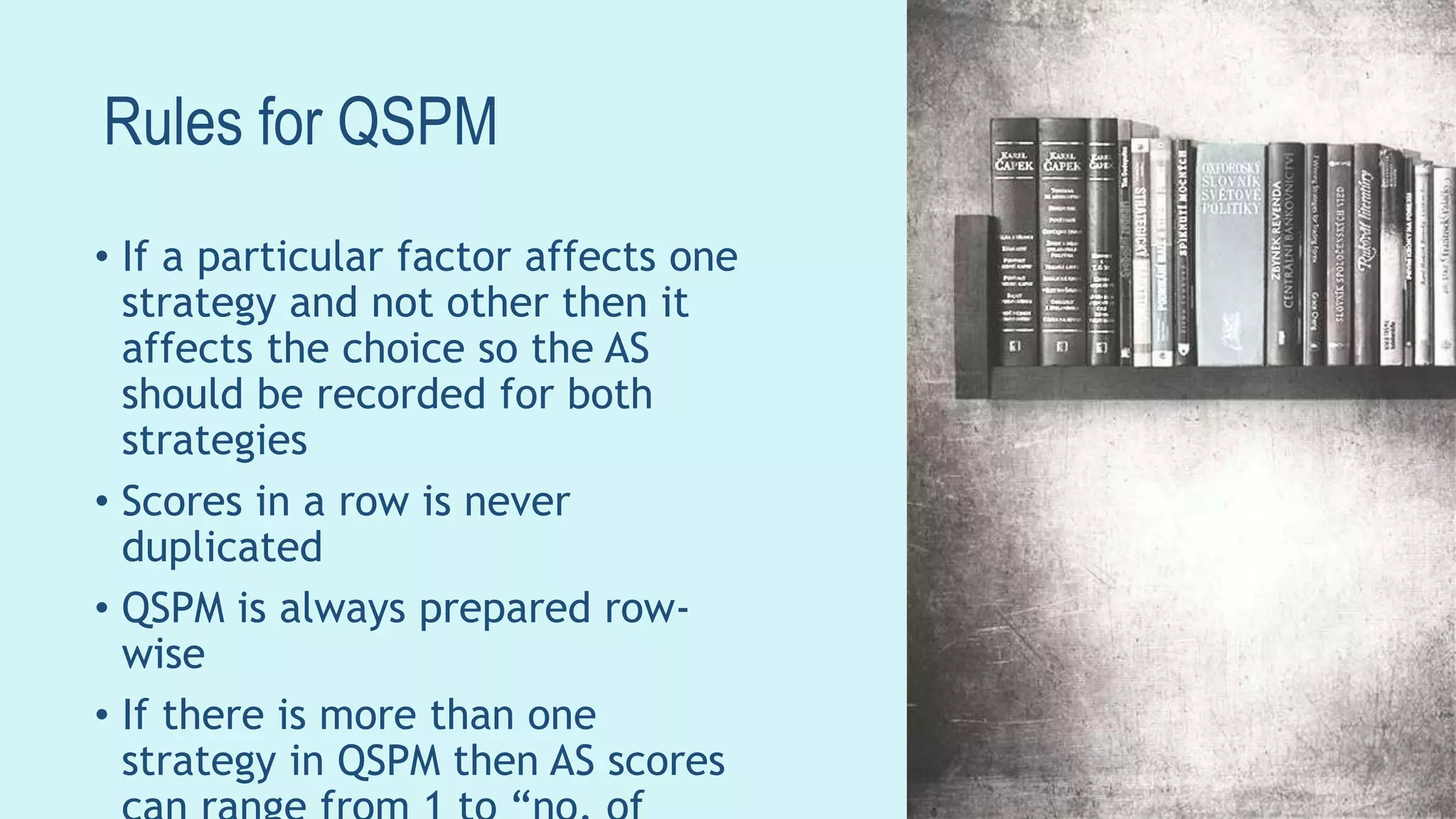 Quantitative Strategic Planning Matrix | PPTX
