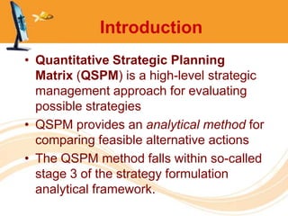 Qspm matrix | PPTX