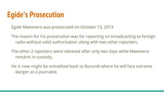 Egide Mwemero Presentation | PPT