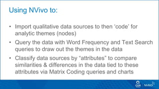Librarians and NVivo - supporting your campus researchers and engaging ...