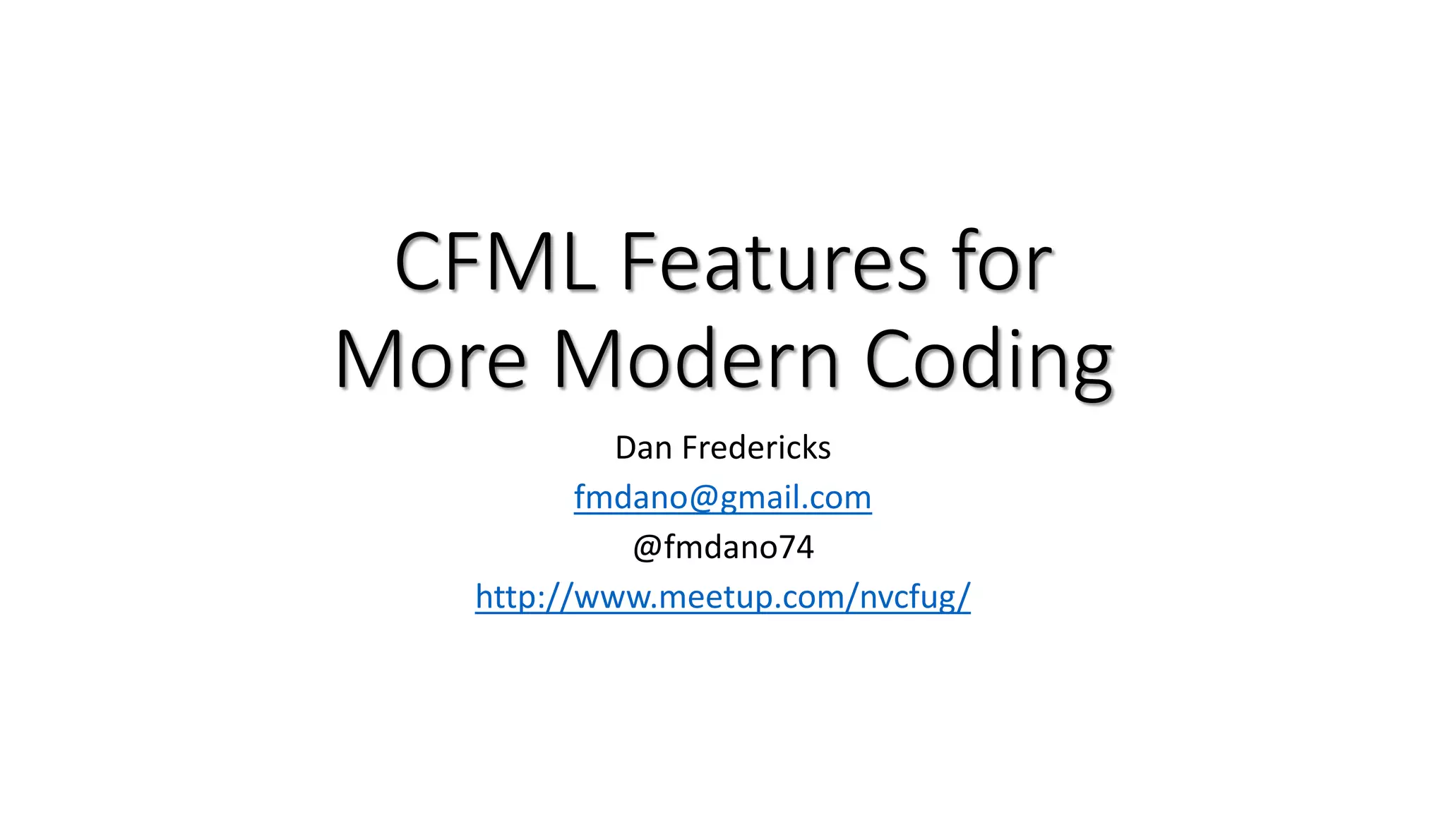 Cfml features modern_coding | PDF | Web Development | Internet
