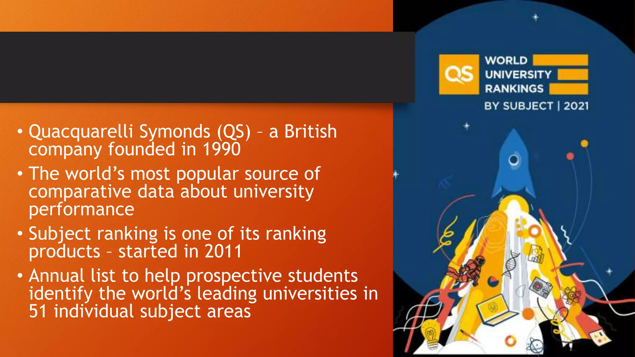 QS World University Rankings by Subject: Methodology | PPTX