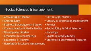 QS World University Rankings by Subject: Methodology | PPTX