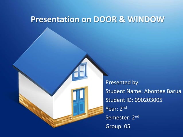 Presentation on Door and Window | PPTX